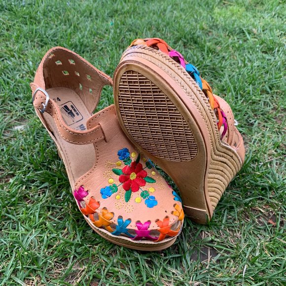 Hand Made | Shoes | Womens Authentic Mexican Leather Platform Shoes ...